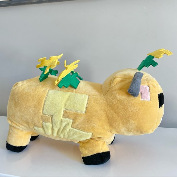 Toys | Rare Minecraft Moobloom Plush 18 Yellow Green | Poshmark